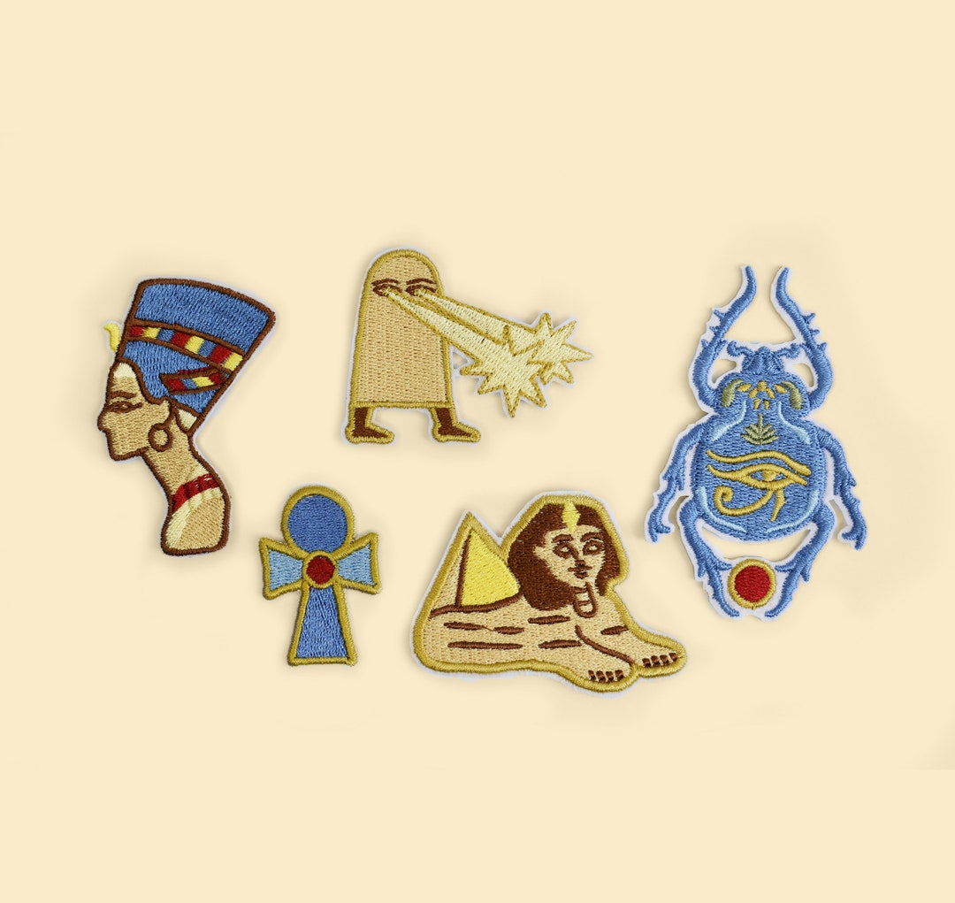 Iron/sew on Egypt-inspired Patch Collection/nefertiti/the Sphinx ...