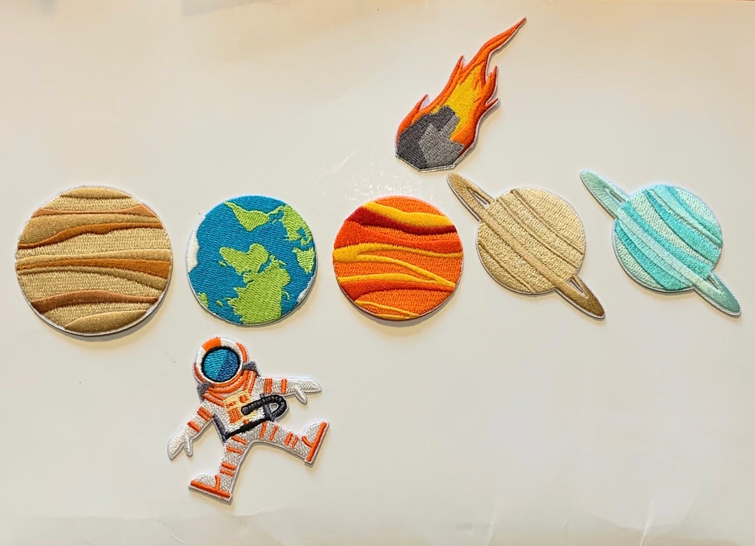 Stick-on Planet Gift Set/planet Patch/funny Gifts/embroidered - Etsy UK