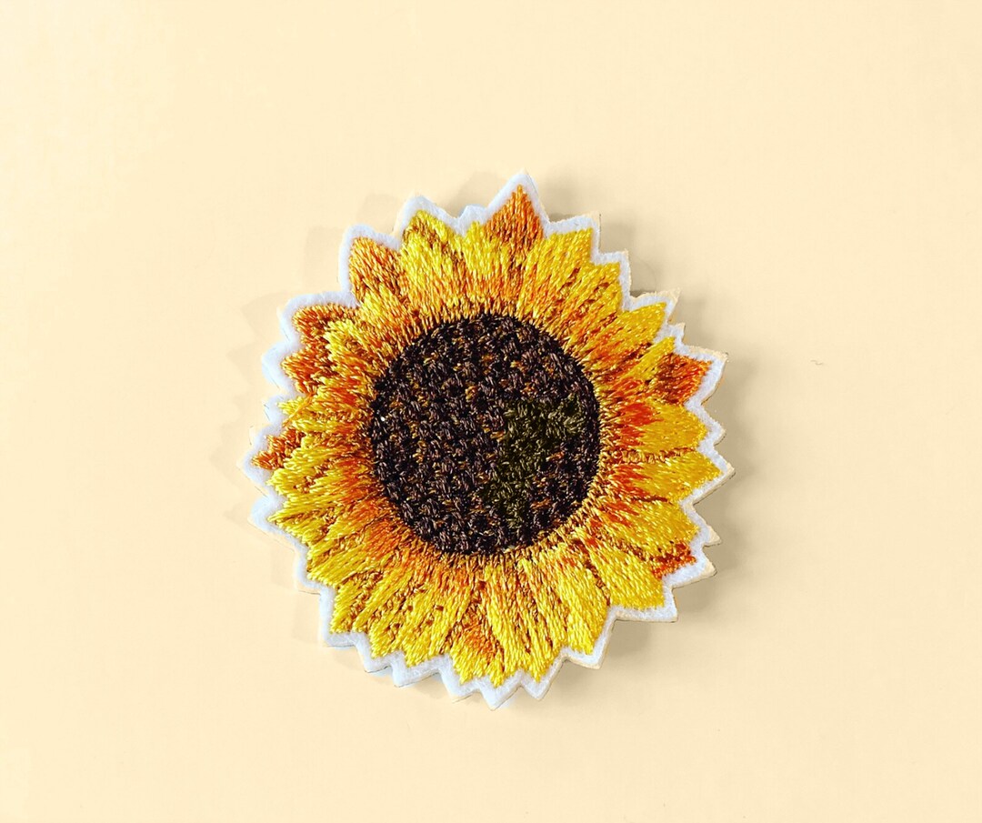 Medium Sunflower Iron on Patch/flower Badge/diy/decorative Patch ...