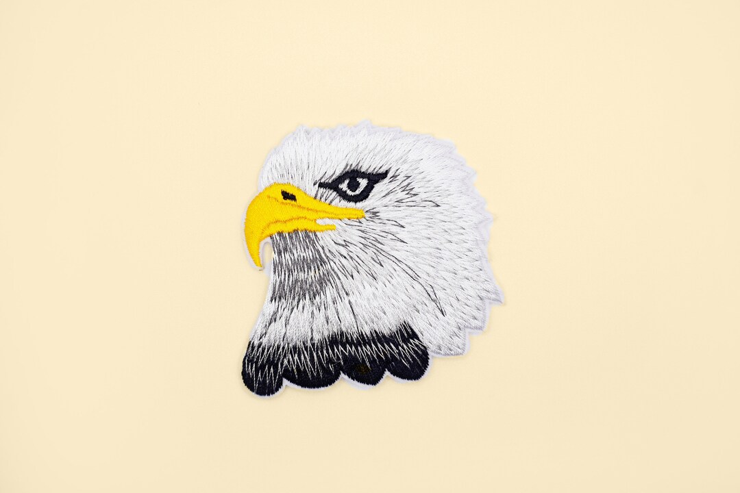Large American Eagle Head Iron-on Patch/nature Bird Badge/decorative ...