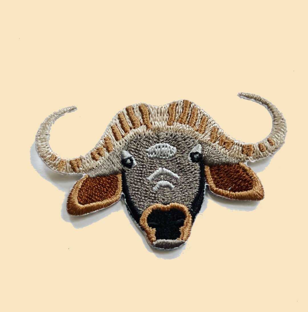 Iron-on Water Buffalo Patch/nature Animal Badge/water Buffalo Badge ...