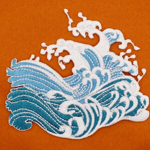 Iron-on Sea Wave Patch/janpanese Art Patch/sea Wave Patch/decorative ...