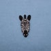 Iron-on Zebra Head Patch/africa Animal Badge/zebra Badge/decorative ...