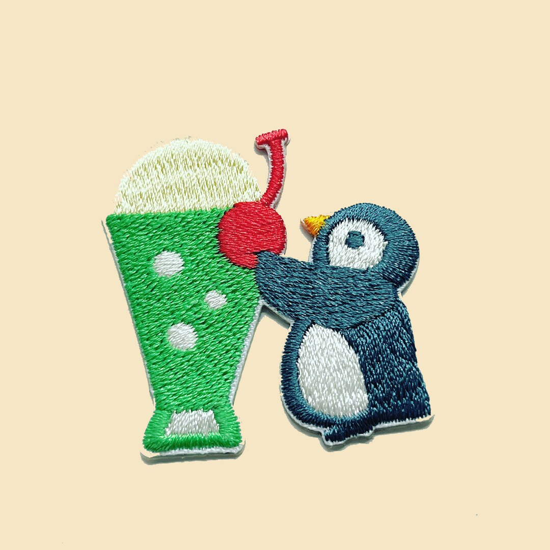 Iron-on Funny Penguin Patch/animal Embroidered Applique/diy Clothing ...