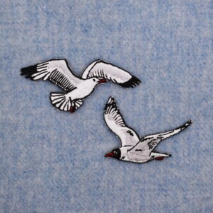 Iron-on Seagull Bird Patch/nature Bird Badge/seagull Patch/decorative ...