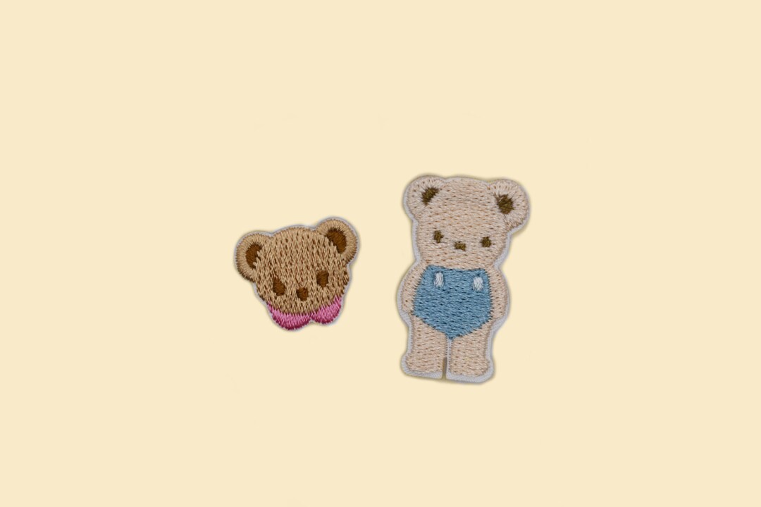 Iron-on Mini Teddy Bears Patch/tiny Teddy Bear Patch/tiny Bear Head Patch/miniature Teddy Lover ...