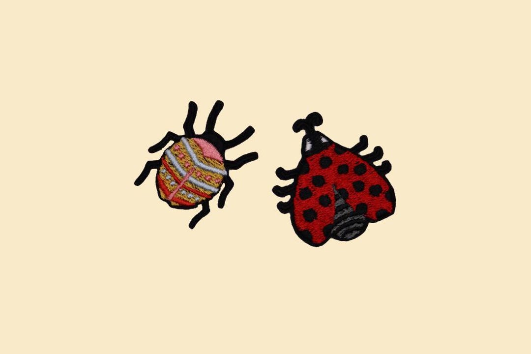 Iron-on Ladybug Patch/colorful Beetle Badge/embroidered Insect Applique ...