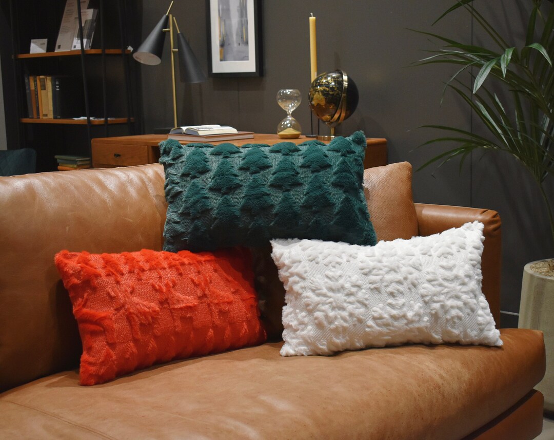 Christmas Tufted Cushion Cover – Tree, Snowflake，reindeer Design for ...