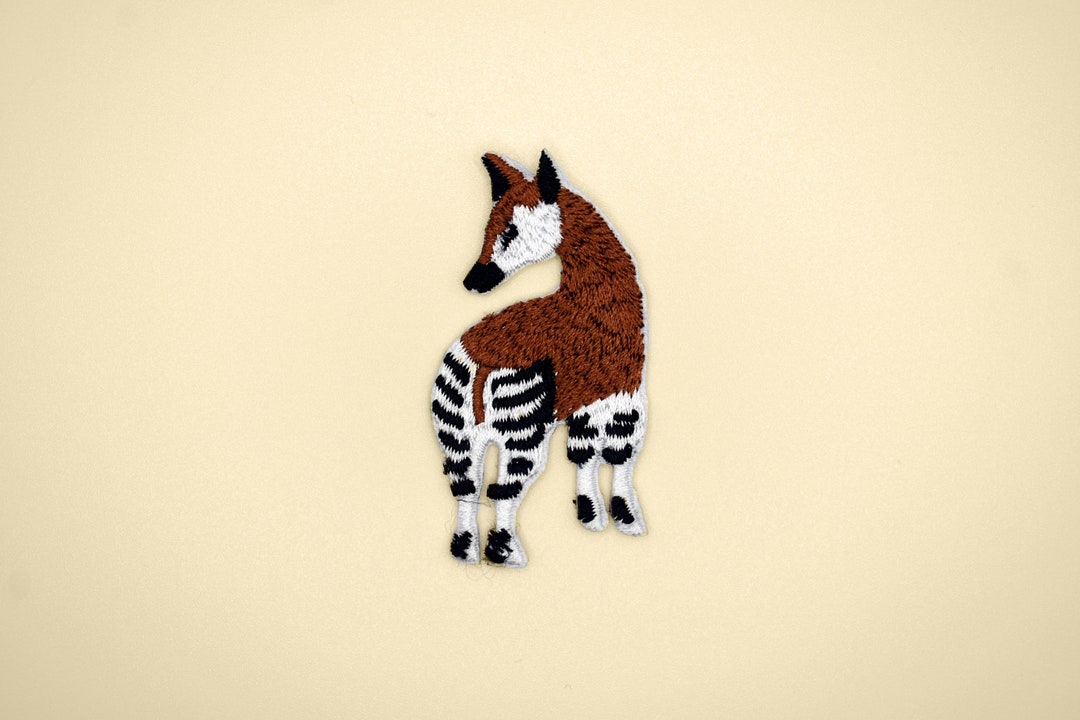 Iron-on Okapi Patch/animal Badge/forest Giraffe Patch/diy Embroidery/decorative Patch ...