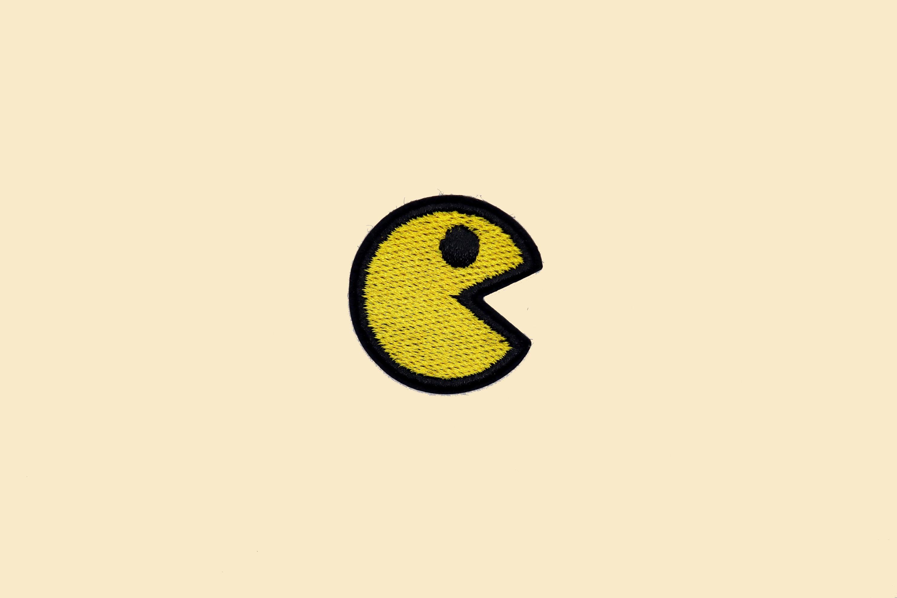 Stick-on Mini Arcade Game Patch – Pac-man Embroidered Applique for DIY ...