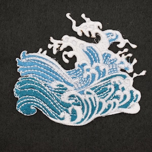 Iron-on Sea Wave Patch/janpanese Art Patch/sea Wave Patch/decorative ...