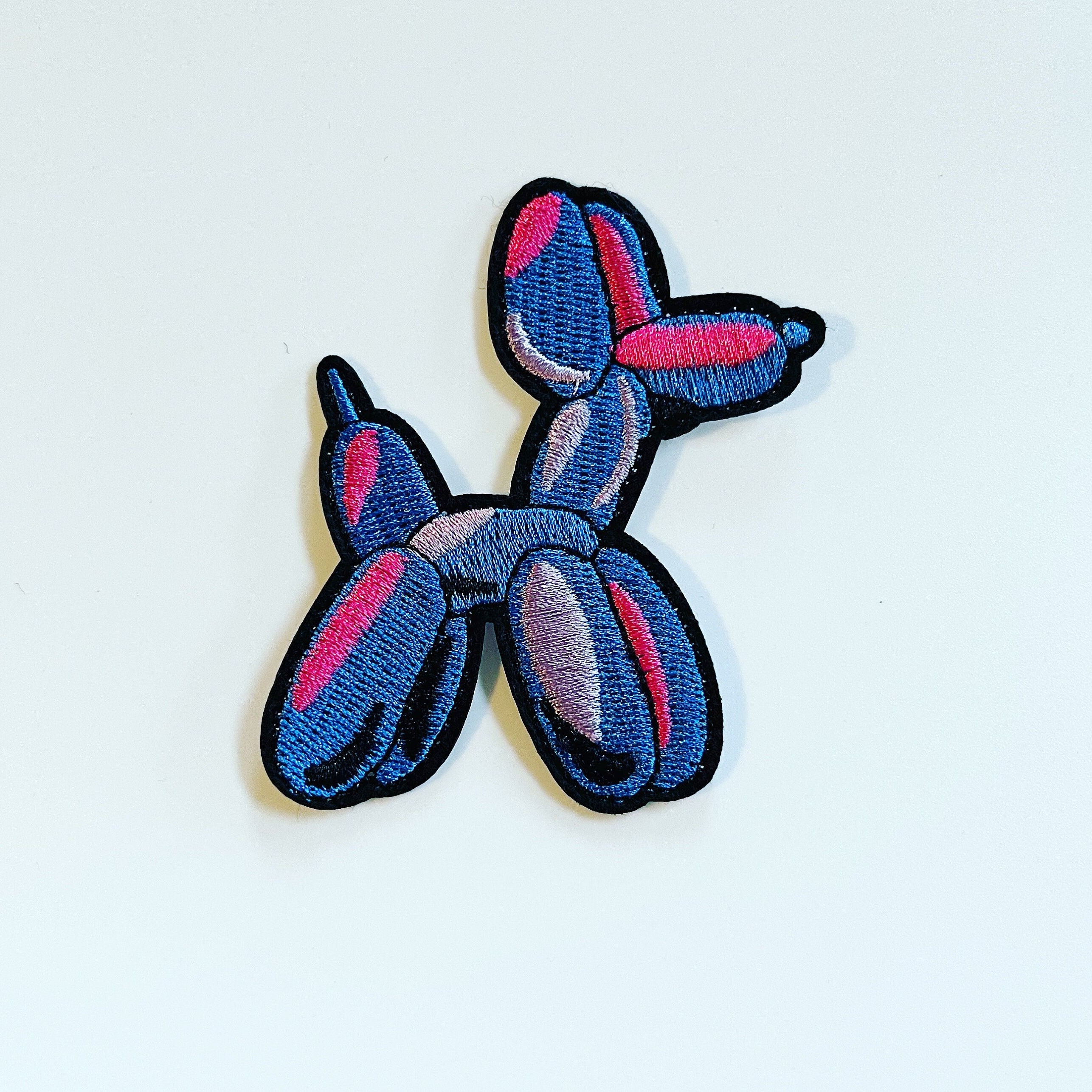 Iron-on Balloon Dog Patch – Large Embroidered Applique for DIY Crafts ...
