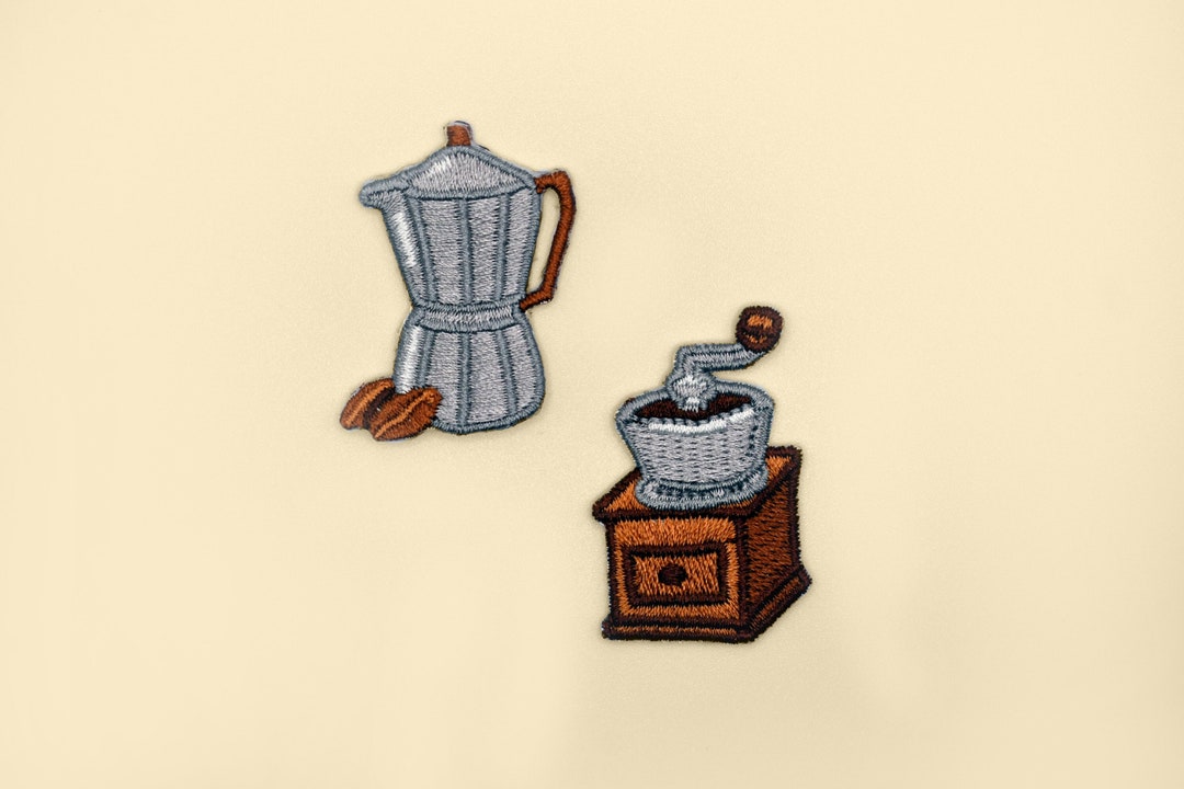 Coffee Makers Grinder Iron-on Patch/coffee Maker Badge/decorative Patch ...