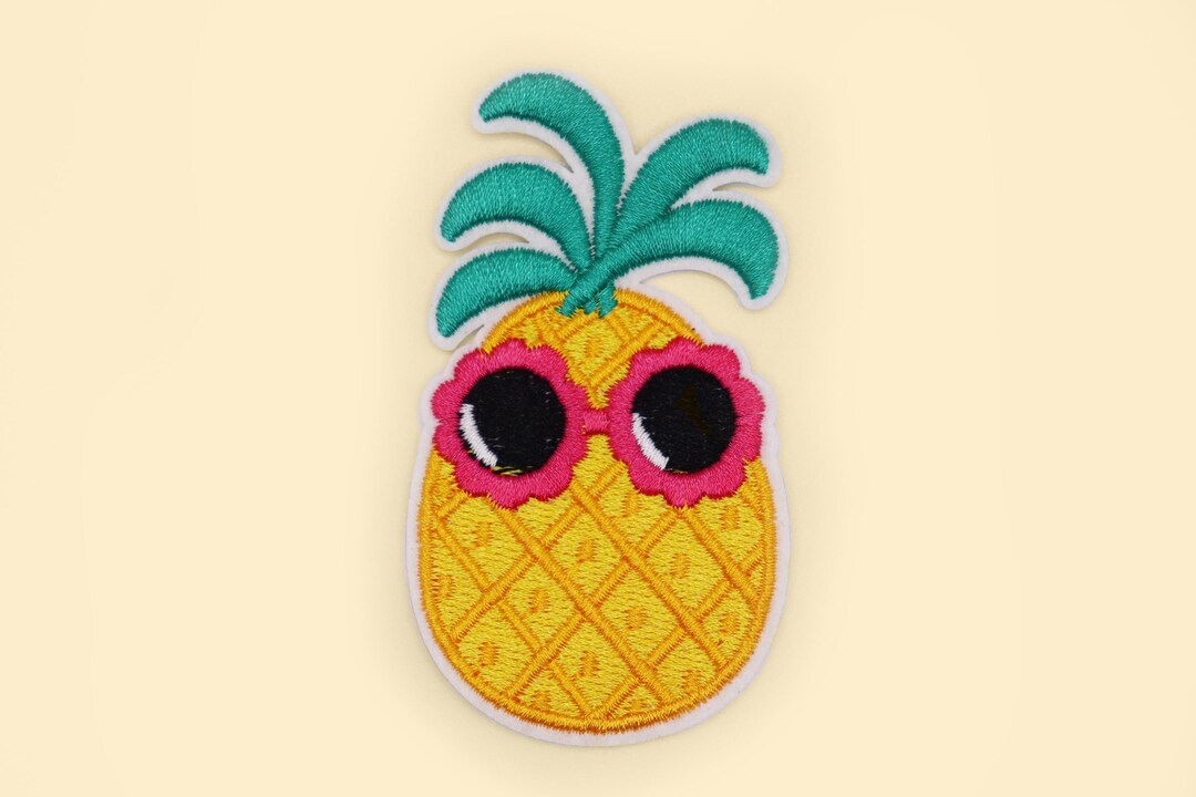 Funky Sunglass Pineapple Iron-on Patch/fruit Badge/fruit Vegetable Patch/decorative Patch/diy ...
