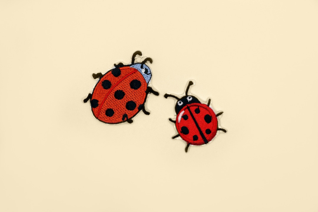 Stick-on Ladybug Patch – Insect Embroidered Applique for DIY Crafts ...