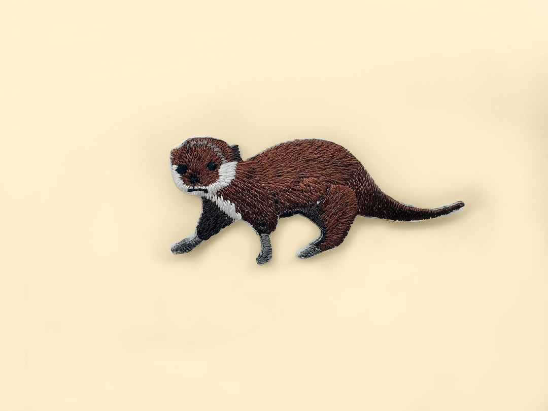 Iron-on Otter Patch/nature Animal Badge/otters Badge/decorative Patch ...