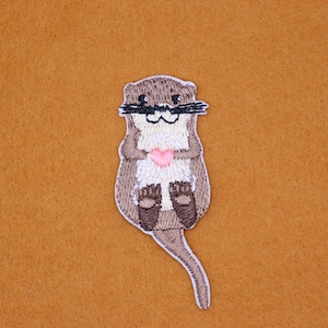 Iron-on Otter Patch/nature Animal Badge/otters Badge/decorative Patch ...