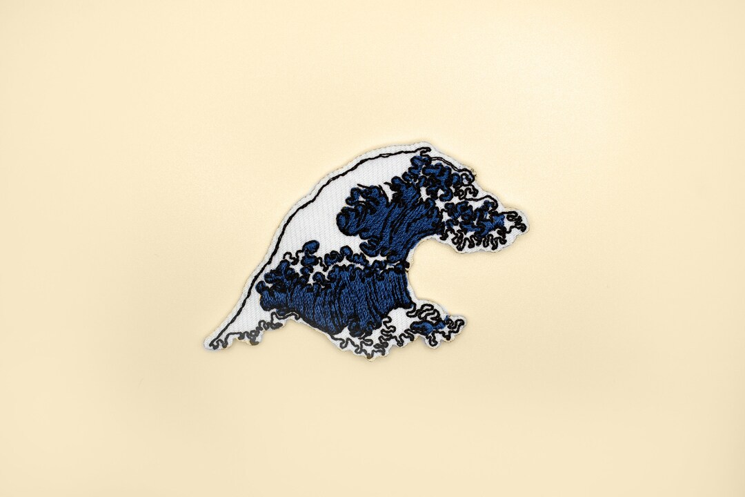 Sea Wave Iron-on Patch/janpanese Art Patch/sea Wave Patch/decorative ...