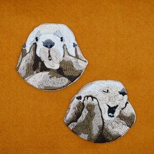 Stick-on Otter Expressions Patch – Embroidered Animal Applique for DIY ...