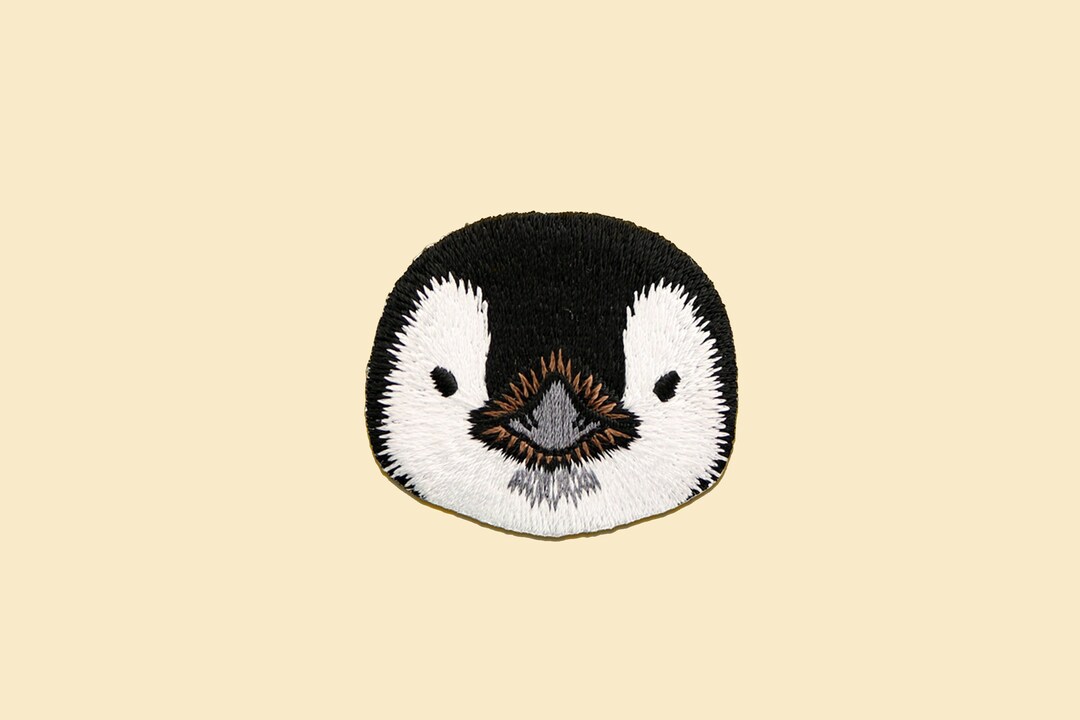 Iron-on Penguin Head Patch – Embroidered Animal Applique for DIY Crafts ...