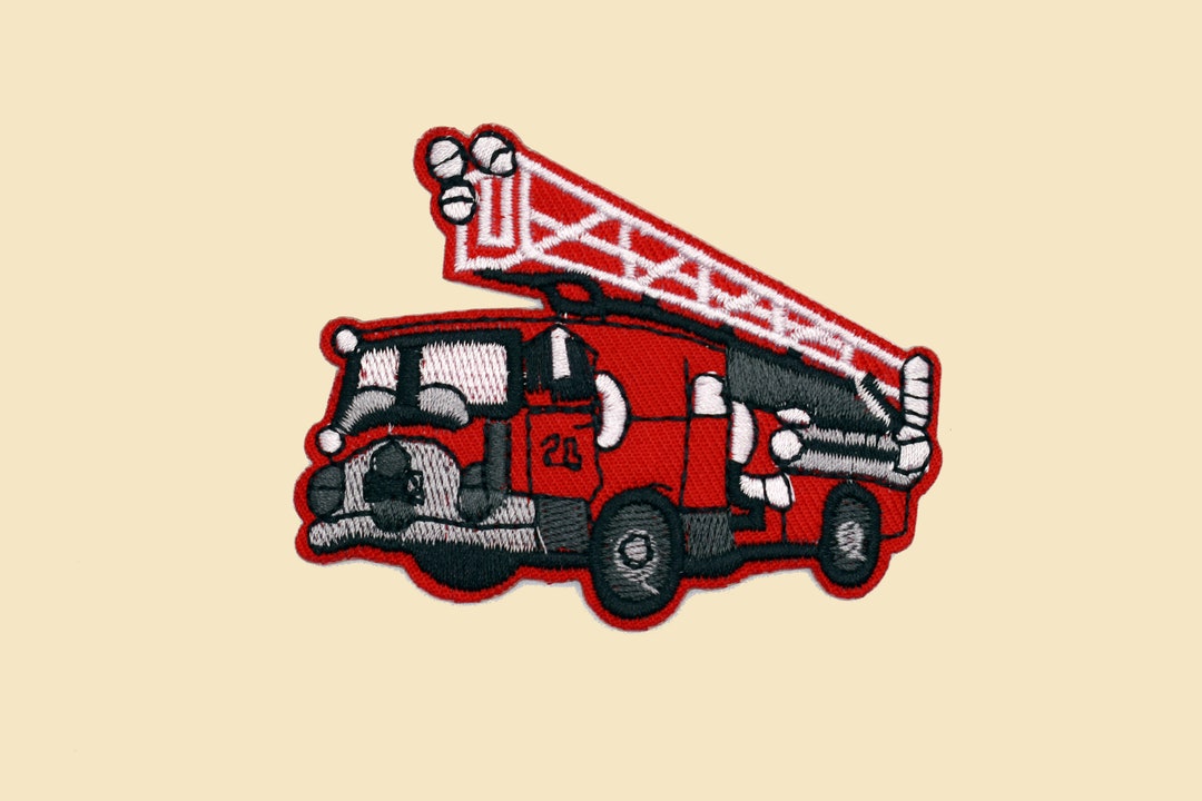 Fire Engine Iron-on Patch/fire Truck Badge/emergency Vehicle Patch ...