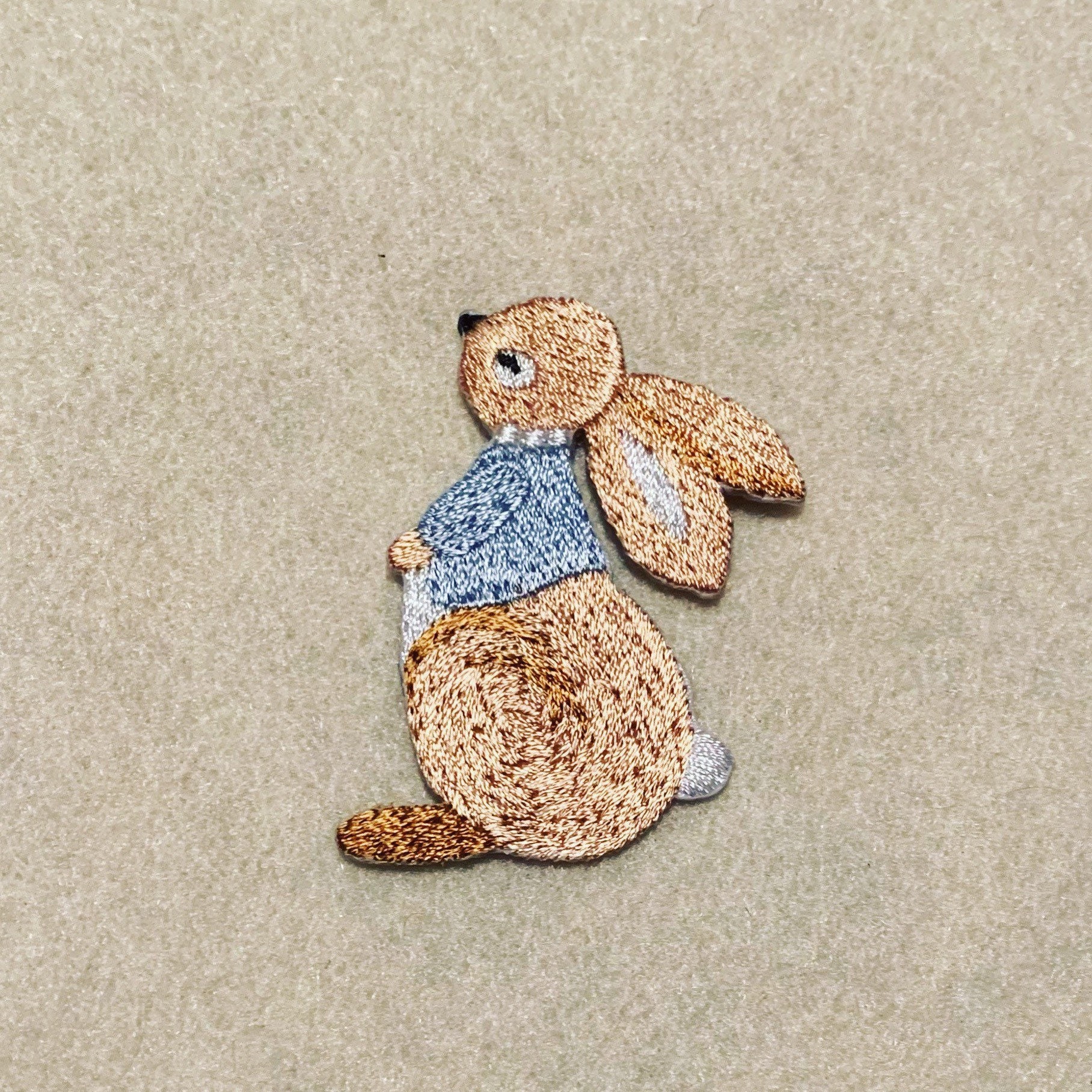 Large Rabbit Iron on Patch/bunny Badge/diy Embroidery/decorative Patch ...