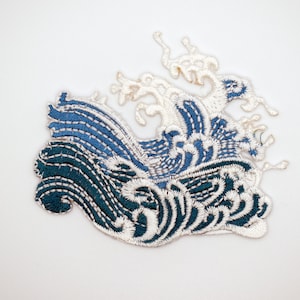 Iron-on Sea Wave Patch/janpanese Art Patch/sea Wave Patch/decorative ...