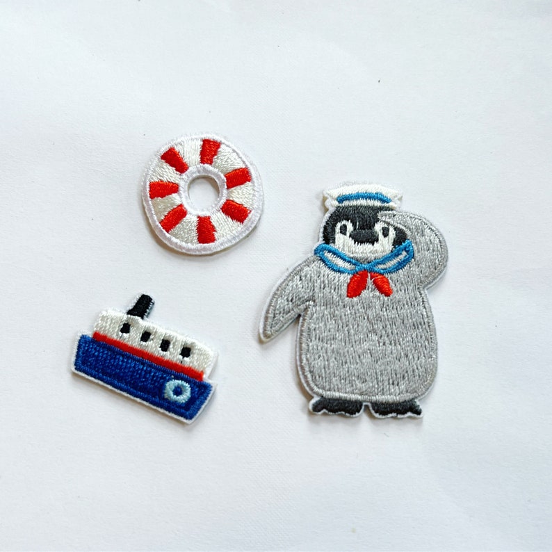 Stick-on Penguins in Navy Uniform Patch/navy Ship/diy Embroidery ...