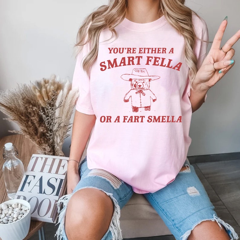 Are You A Smart Fella or Fart Smella Png, Retro Cartoon Digital File ...