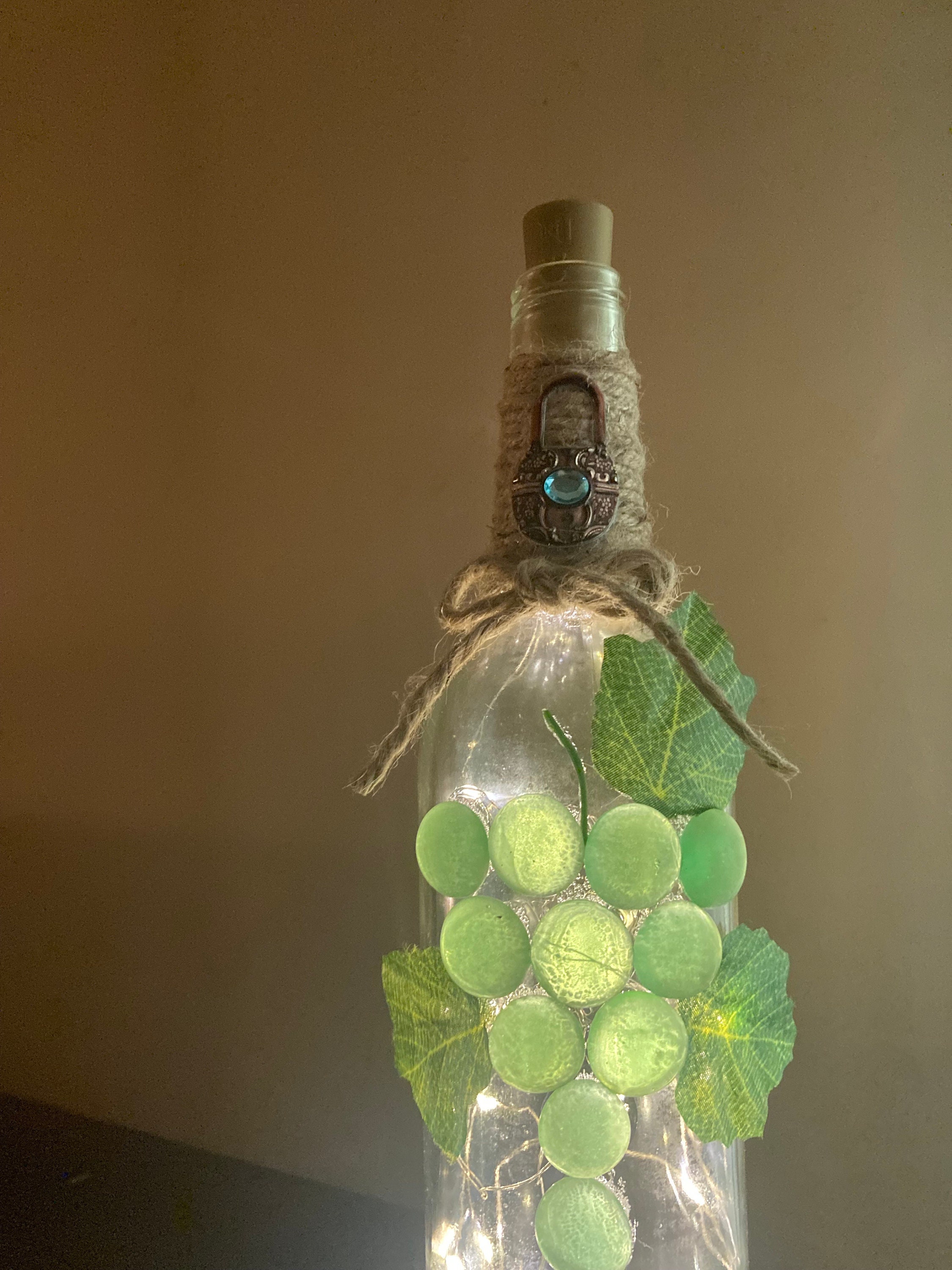 Decorative Light up Wine Bottle - Etsy
