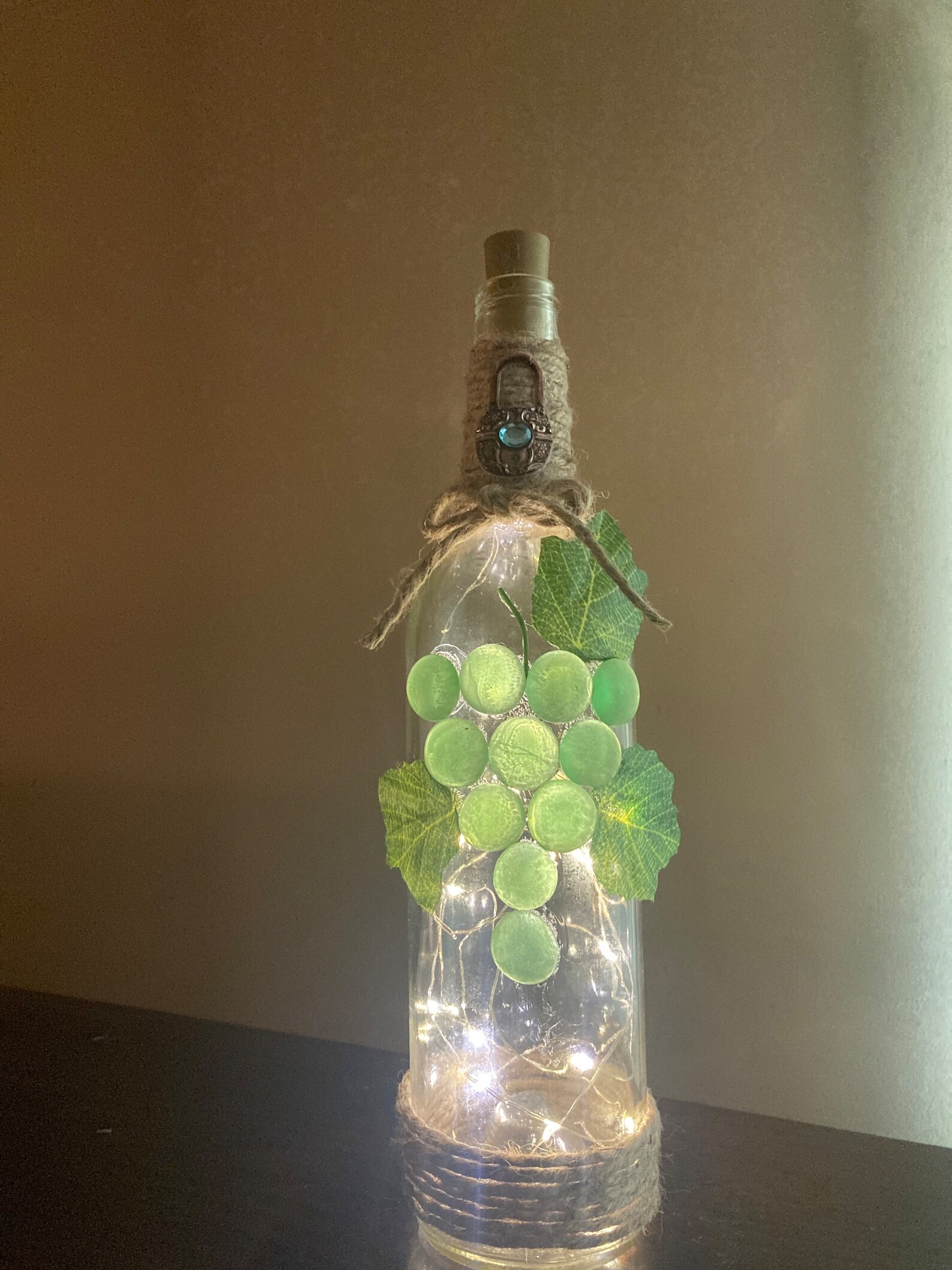 Decorative Light up Wine Bottle - Etsy
