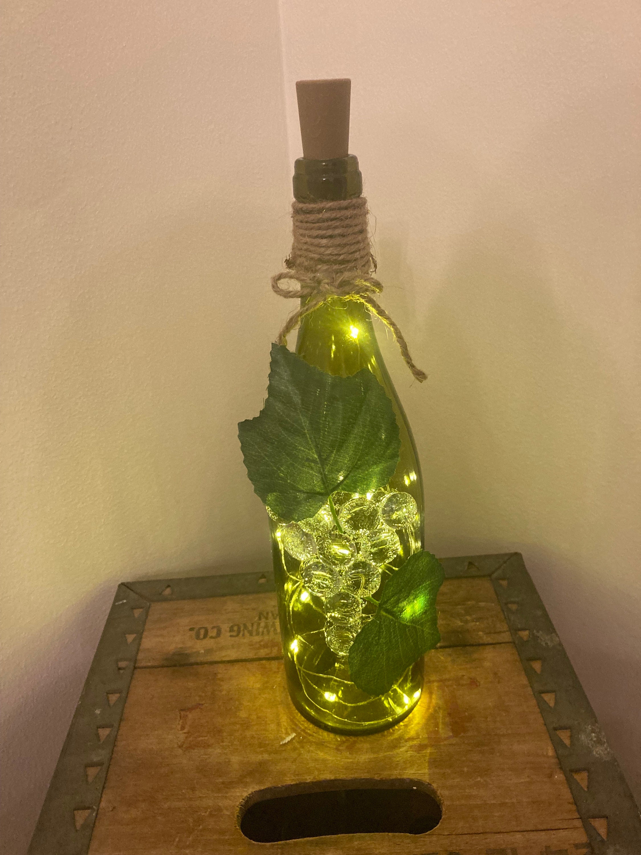 Decorative Light up Wine Bottle - Etsy