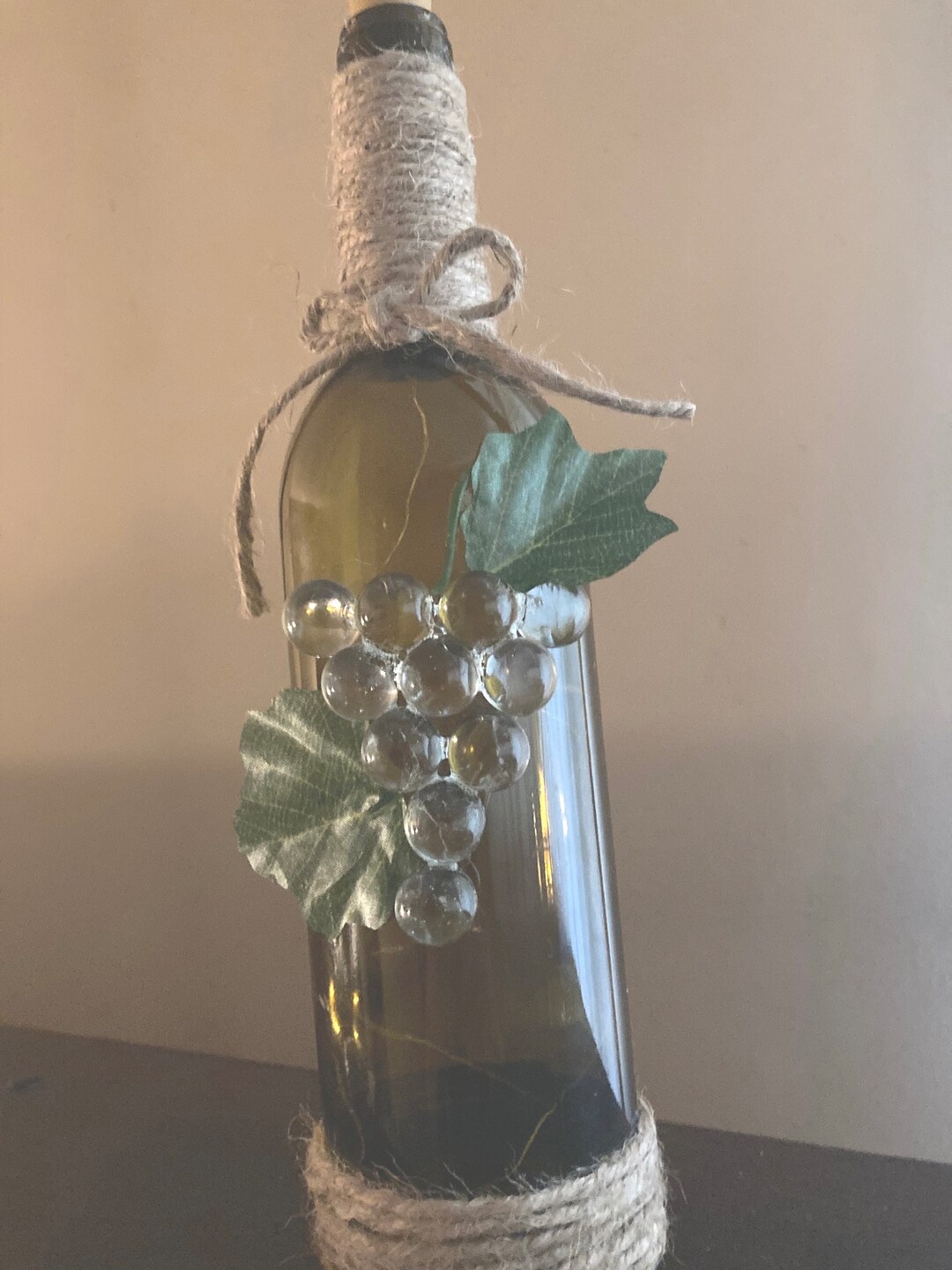 Decorative Light up Wine Bottle - Etsy