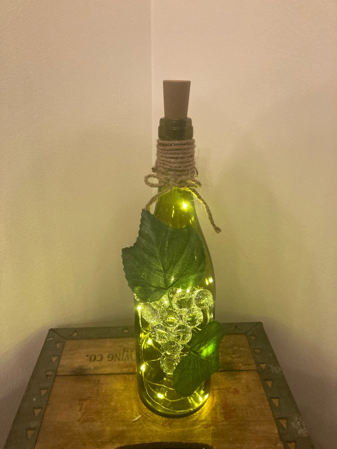 Decorative Light up Wine Bottle - Etsy