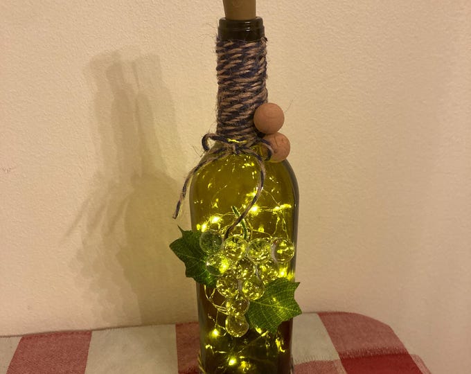 Decorative Light up Wine Bottle - Etsy