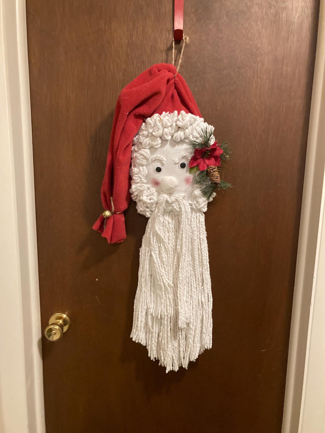 Decorative Mop Head Santa Door Hanger - Etsy