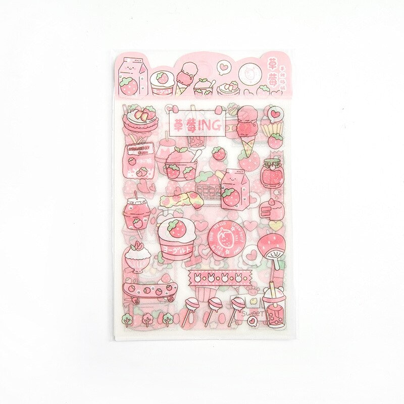 4 Sheets/pack Pink Stickers 5 Designs - Etsy Canada
