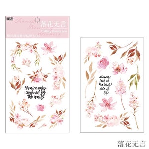 2 Sheets/pack Watercolor Flowers Transfer Stickers 6 Designs - Etsy Canada