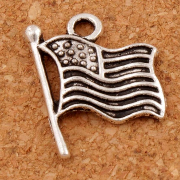 American Flag Charm - Etsy