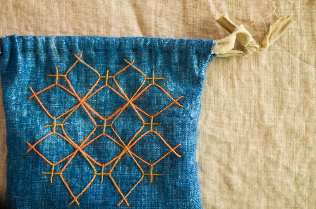 PDF Pattern - Hand-stitching Tutorial and Drawstring Pouch Pattern ...