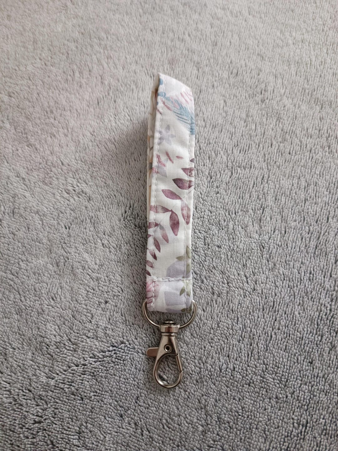 Lanyard Key Ring Fabric Key Ring Carabiner Key Ring - Etsy