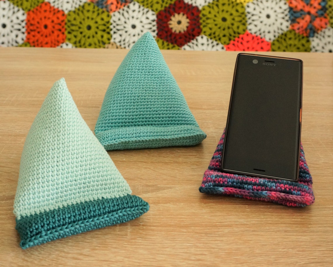 PATTERN - Crochet Mobile Phone Stand / Crochet Phone Stand Tutorial ...