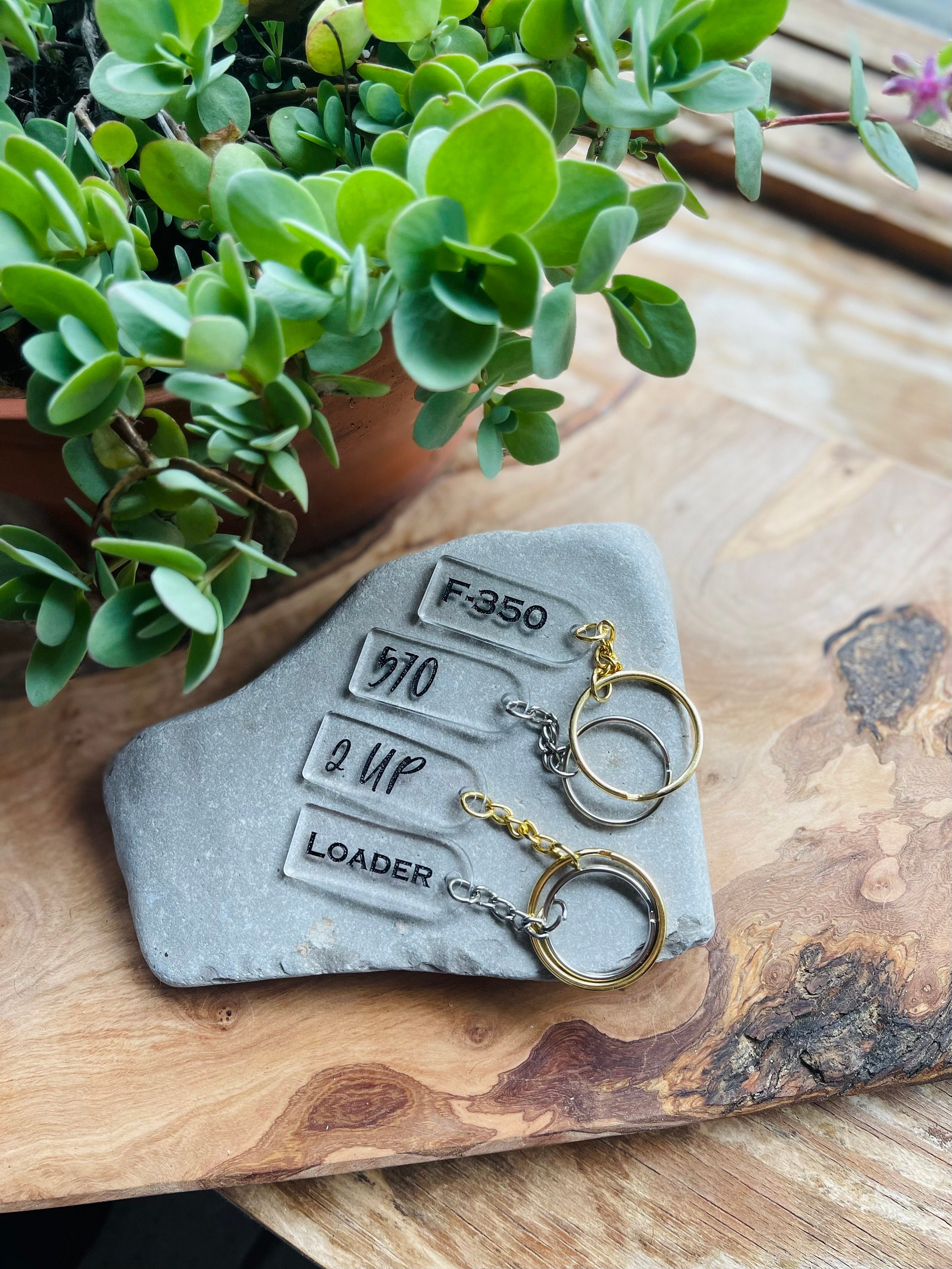 Four 4 Long Clear Acrylic Labeled Keychain Tags Key Label - Etsy