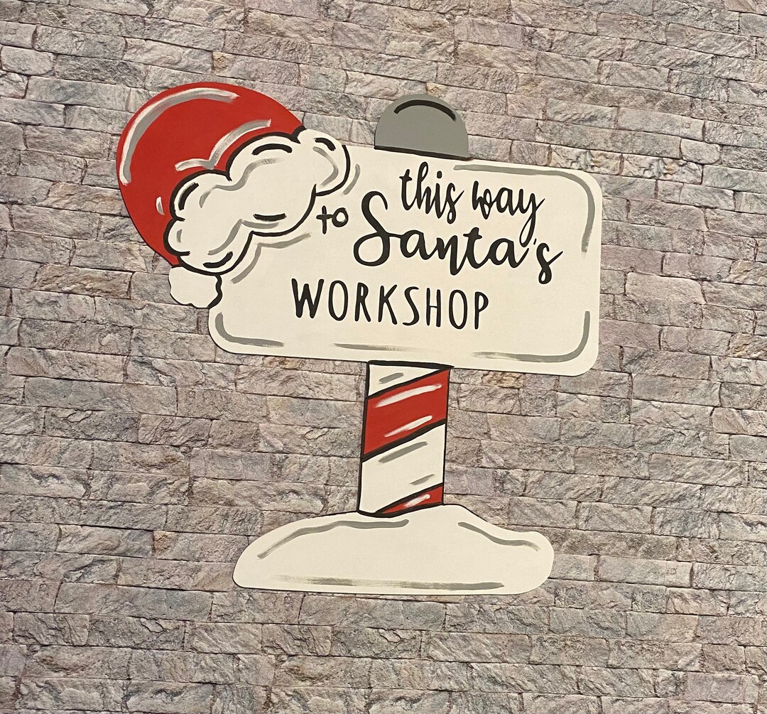 This Way to Santas Workshop Porch Sign - Etsy