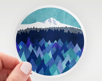 Mt. Hood Vinyl Sticker Weatherproof Mountain Sticker Oregon - Etsy