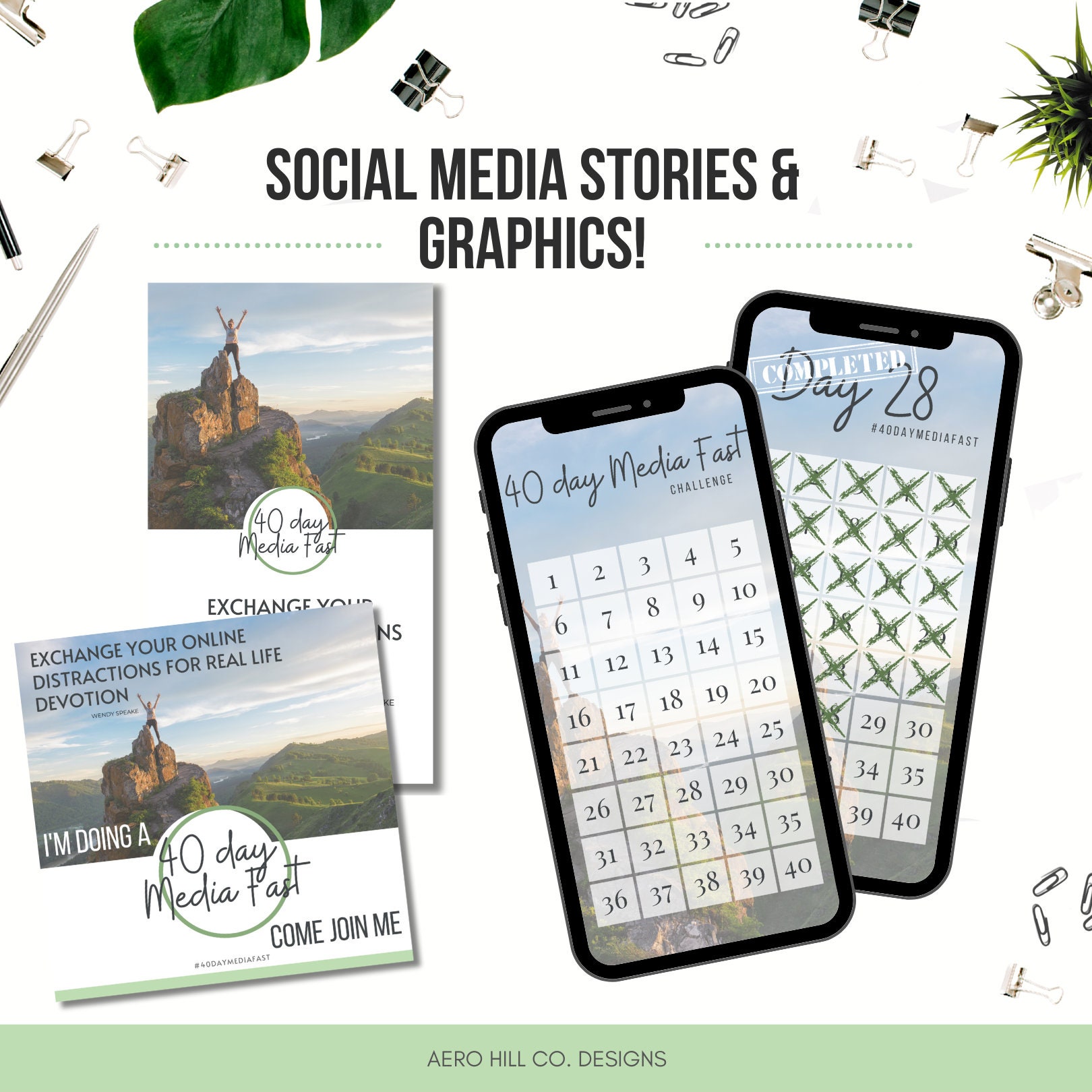 40 Day Social Media Fast Printable Progress Tracker PDF Social Media ...
