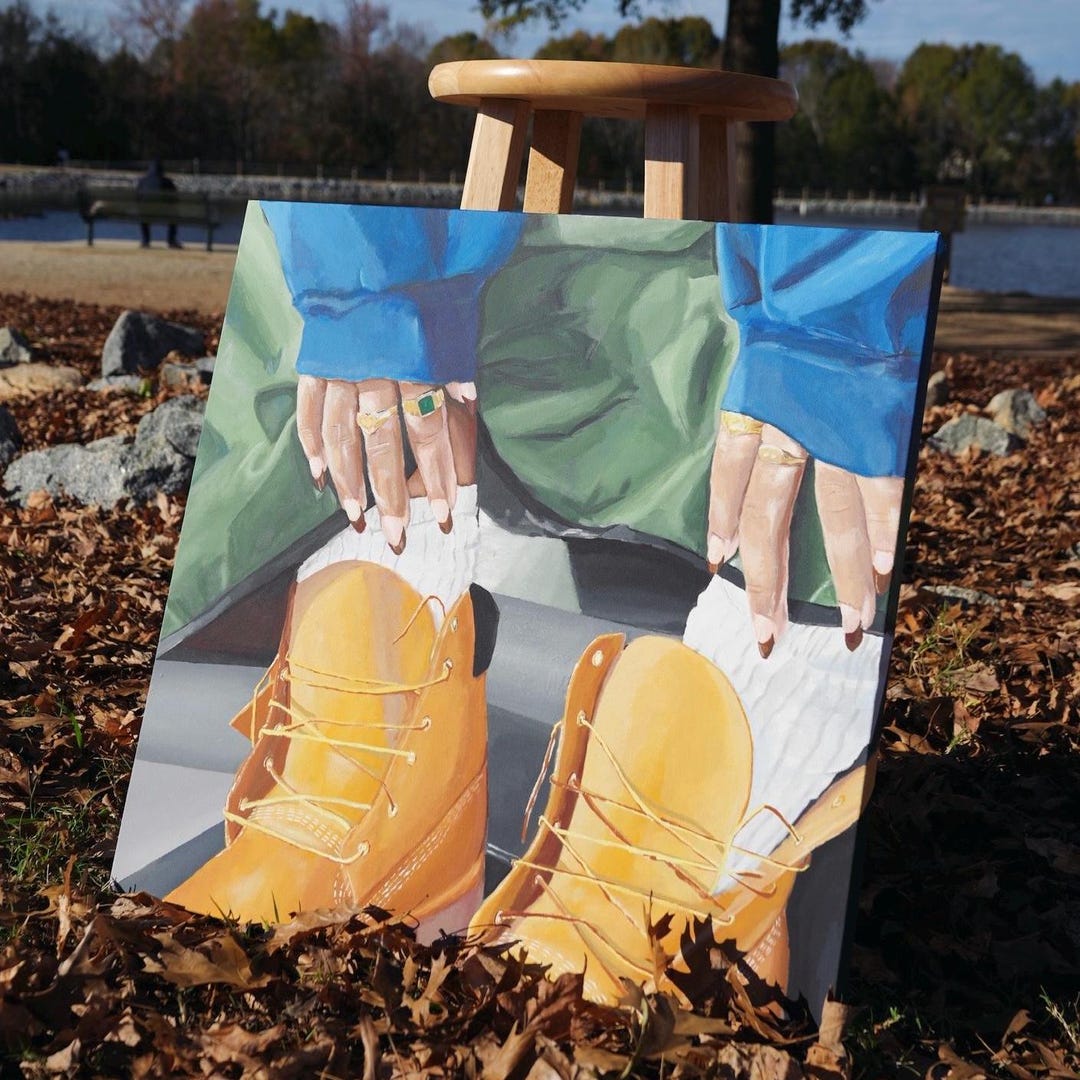 Buttas Acrylic Painting Original Painting Timberland Boots Artwork ...