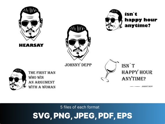 Johnny Depp Svg Johnny Svg Clipart Svg Justice for Johnny | Etsy