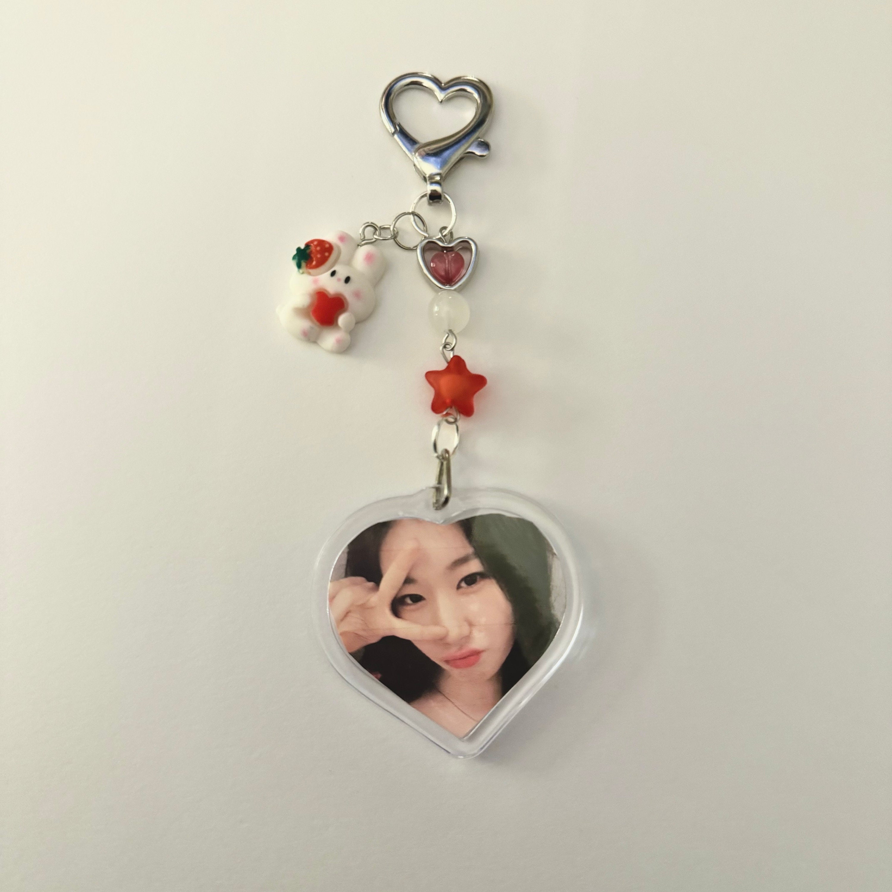 Misc Kpop Heart Photo Keychain - Etsy