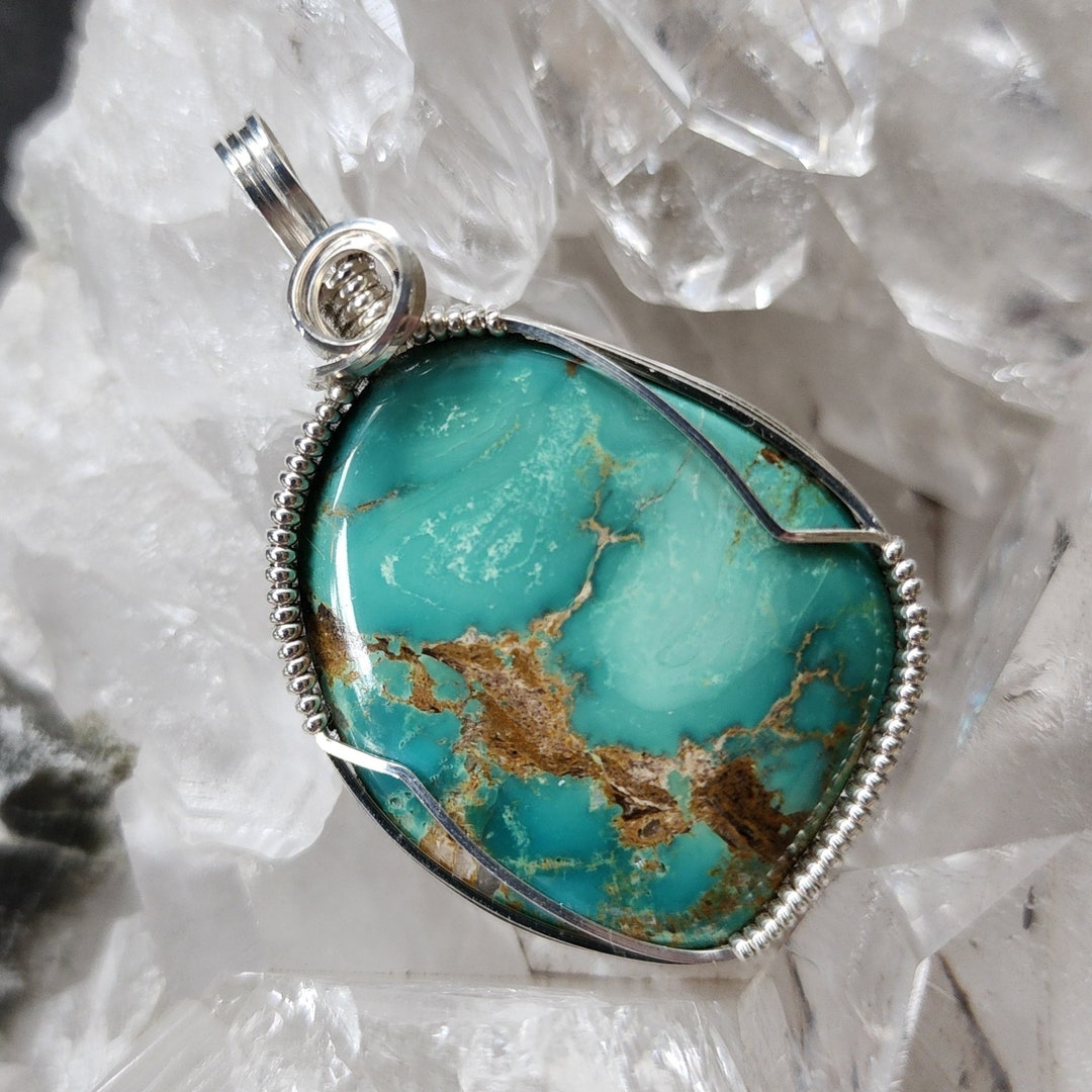 Gorgeous Arizona Turquoise Gemstone Necklace, Turquoise Gemstone ...